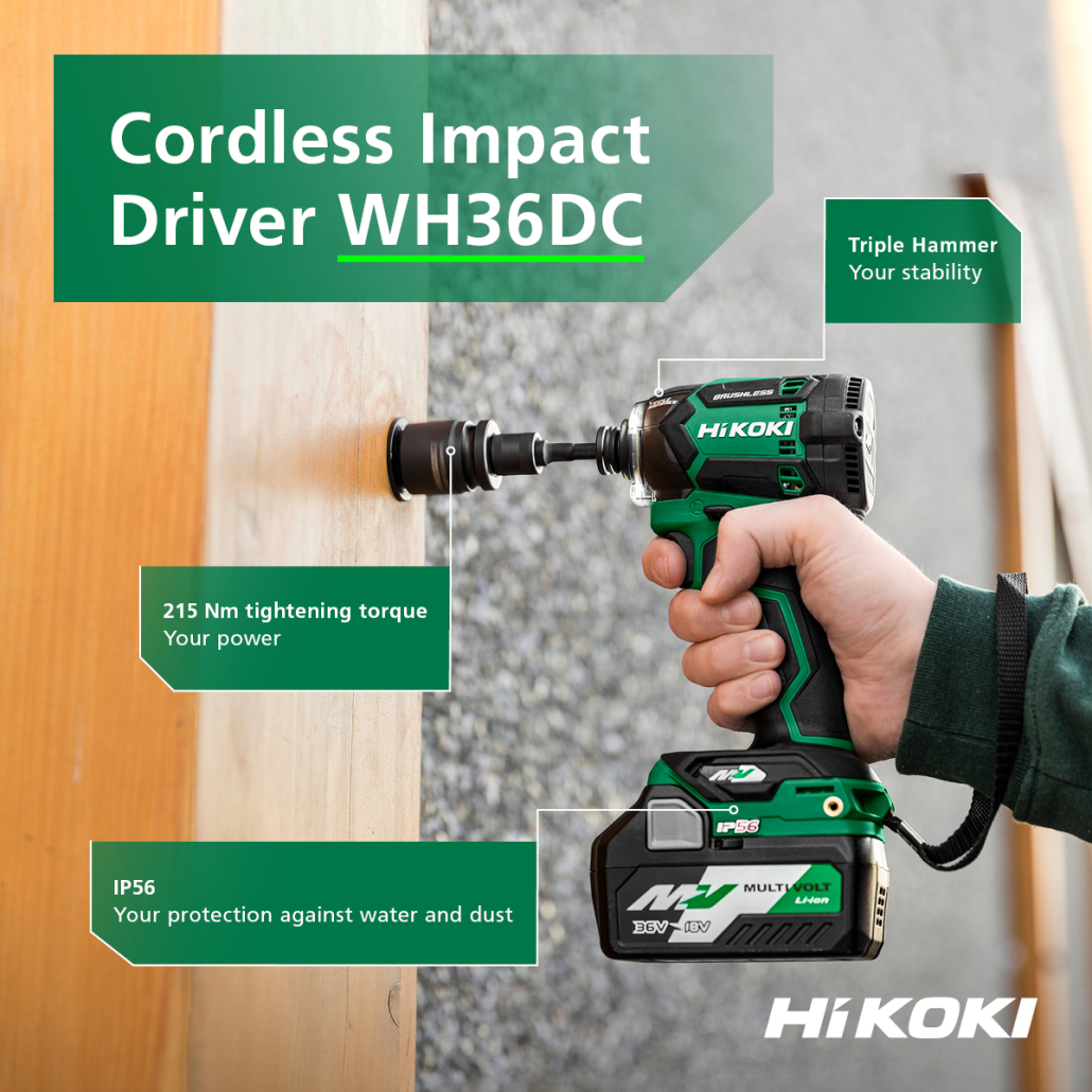 Vijačnik HiKOKI WH36DC, brez baterij - Metal Mikulić