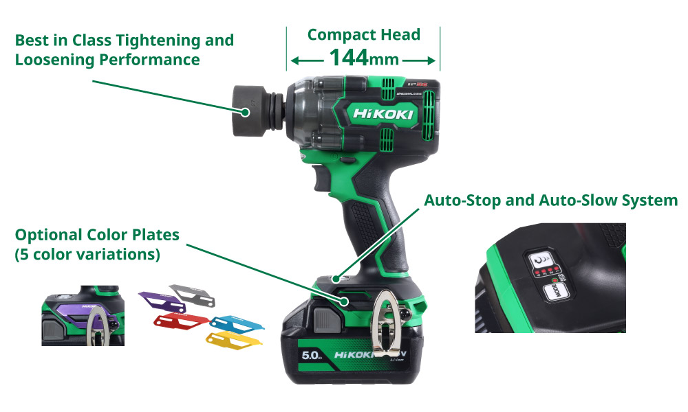 Akumulatorski udarni vijačnik HiKOKI WR18DH, brez baterij - Metal Mikulić